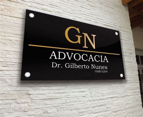 Placa Advogado Fachada Escritorio Cmx Cm Frete Gr Tis