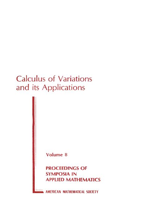 calculus of variations and its applications
