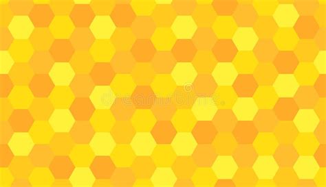 Abstract Seamless Honeycomb Background Hexagon Beehive Yellow Orange