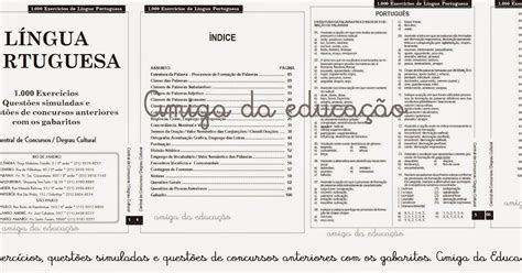 L Ngua Portuguesa Exerc Cios Para Concursos Gabarito L Ngua