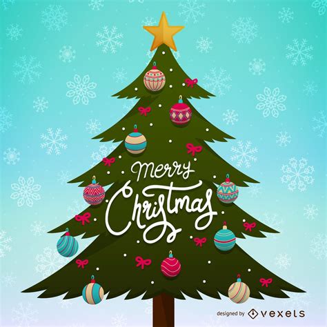 Descarga Vector De Ilustraci N De Rbol De Navidad Con Adornos