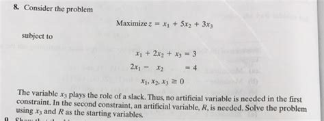 solved 8 consider the problem maximize z x1 5x2 3x3