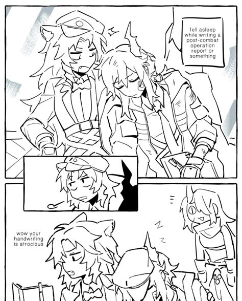 Ch En Hoshiguma And Swire Arknights Drawn By Vento Danbooru