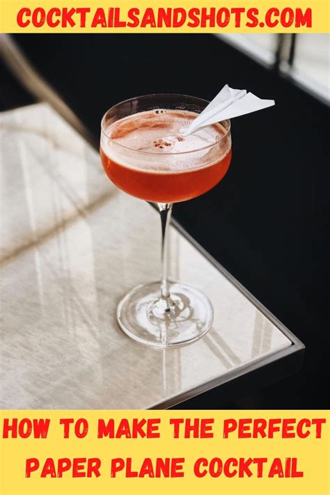 For The Paper Plane Cocktail Recipe Fill A Shaker With Ice Add The