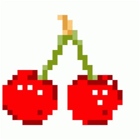Pixel Art Cherries Fruits PixelArtCherries Cherries PixelArt