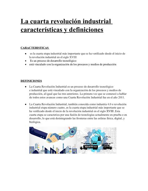 Calaméo La Cuarta Revolución Industrial Características Y Definiciones