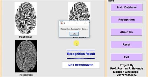 fingerprint recognition using matlab project source code ~ engineering