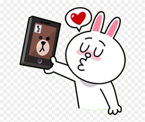 Free Call Event Special Stickers Brown Bear And Cony Kiss Free