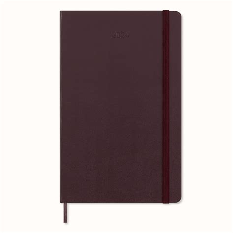 Classic Planner 2024 Large Weekly Hard Cover 12 Months Burgundy Red