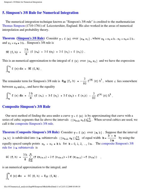 simpson s 3 8 rule for numerical integration gdlc pdf integral mathematics of computing