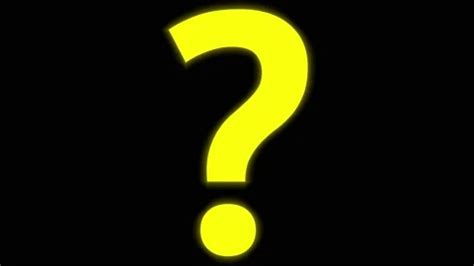 A Glowing Yellow Question Mark On A Blac Stock Video Pond