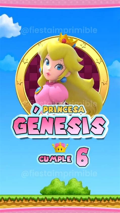 INVITACIÓN DIGITAL ANIMADA MARIO BROSS PRINCESA PEACH Video
