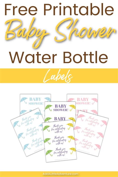 Free Printable Baby Shower Water Bottle Labels Printable Water Bottle