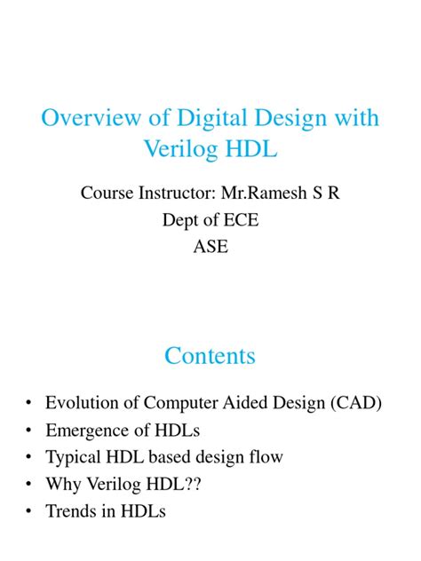 5 lec 6 overview of digital design with verilog hdl pdf hardware description language