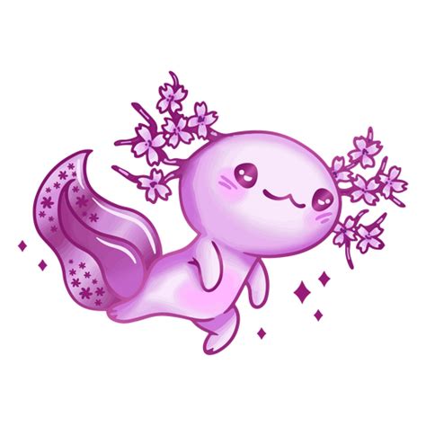 Diseño PNG Y SVG De Ajolote Lindo Animal Bebé De Dibujos Animados Para