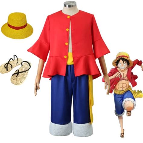 送料無料ONE PIECEワンピース 風 海賊王風 モンキーDルフィ風 コスプレ衣装 ウィッグ 帽子 子供用 キッズサイズ