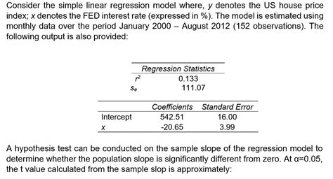 solved consider the simple linear regression model where y