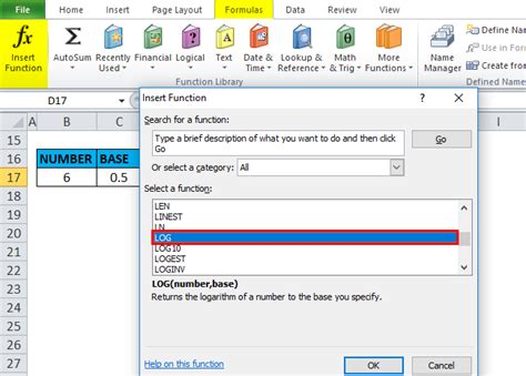 log in excel formula examples how to use log function
