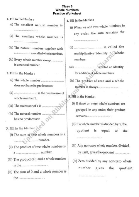 Free Cbse Class Mathematics Worksheets Mathematics Worksheets