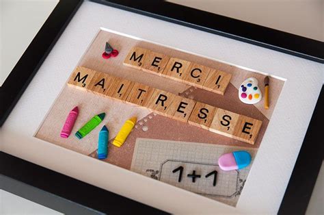 Cadre Merci Ma Tresse Coquelicocotte Idee Cadeau Maitresse Cadeaux