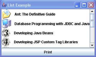 An Example Of JList With A DefaultListModel List Swing JFC Java