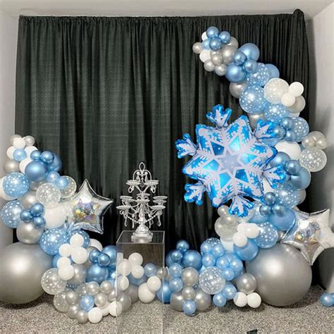 Amazon Pieces Snowflake Balloon Garland Arch Kit Snowflake