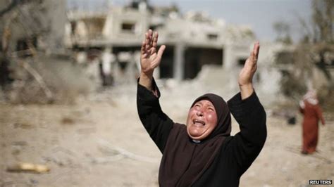 Gaza Hour Humanitarian Truce By Israel And Hamas Begins Bbc News