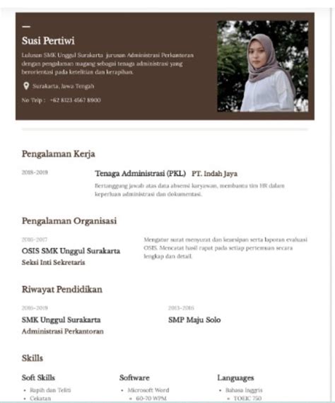 Contoh Cv Lamaran Kerja Pdf Yang Baik Dan Benar Terbaru 2024 Blo