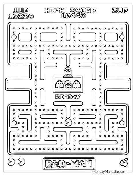 20 Pac Man Coloring Pages Free PDF Printables