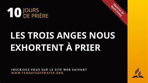 Le livret pour les 10 jours de prière 2022 Les trois anges nous