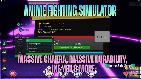 Anime Fighting Simulator Script Massive Chakra Massive Durability