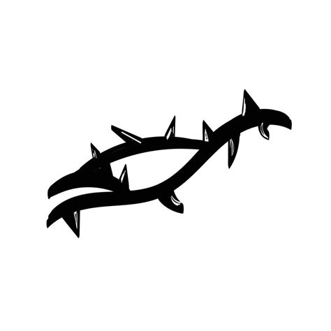 Christian Tattoo Design With A Crown Of Thorns 9769152 Vector Art At