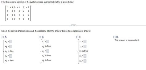 solved find the general solution of the system whose