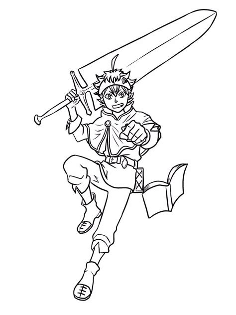 Asta Black Clover Coloring Page