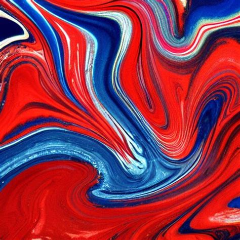 Wet Paint Marbling Red And Blue Duotone Arthub Ai