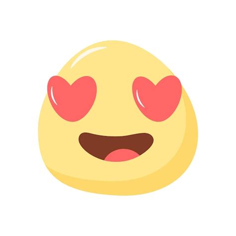 Emoji De Amor Con Ojos De Coraz N En Estilo Plano En Emoji De Amor