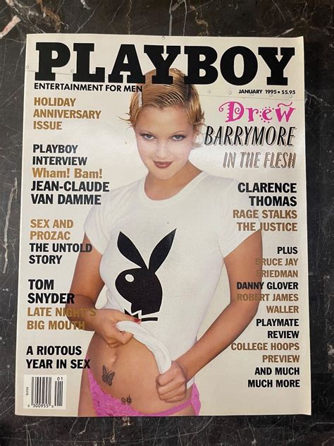 Playboy Magazine January Drew Barrymore In The Flesh Clarence