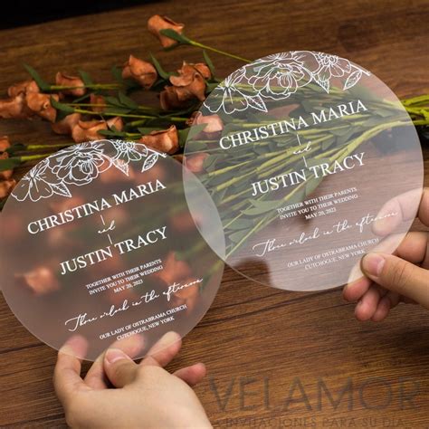 Acrílico Transparente mayoreo de invitaciones invitaciones de boda