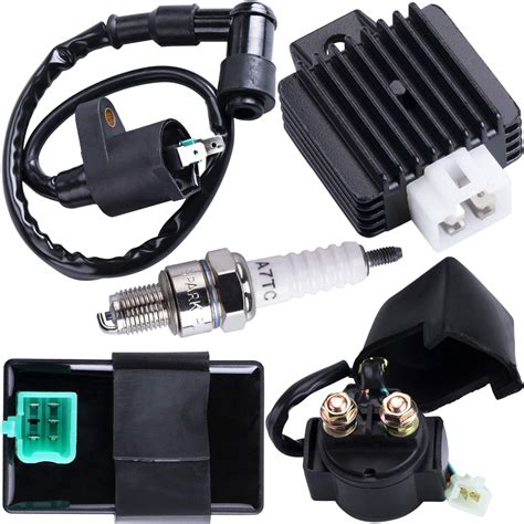 Buy Ignition Coil 5 PIN CDI Box Solenoid 4 PIN Relay Voltage Regulator