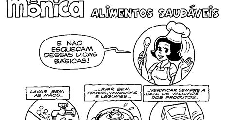 Alfabetizando Mônica e Turma Alimentos saudáveis imagens