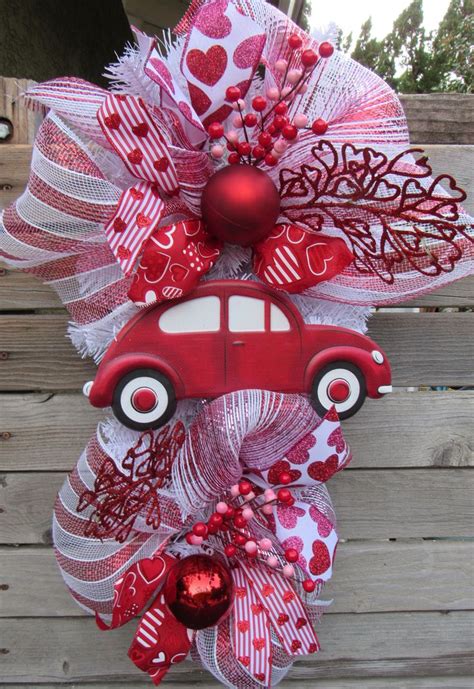 Valentine S Day Wreath Valentine S Door Decor Valentine S Day Swag Red
