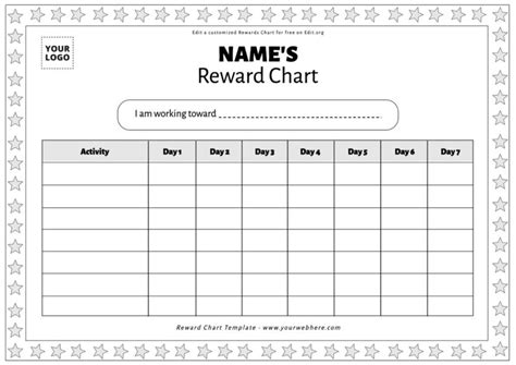 Free Editable Reward Chart Templates