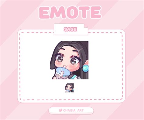Valorant Sage Boba Sip Emote Sticker For Twitch Streamers Etsy Norway