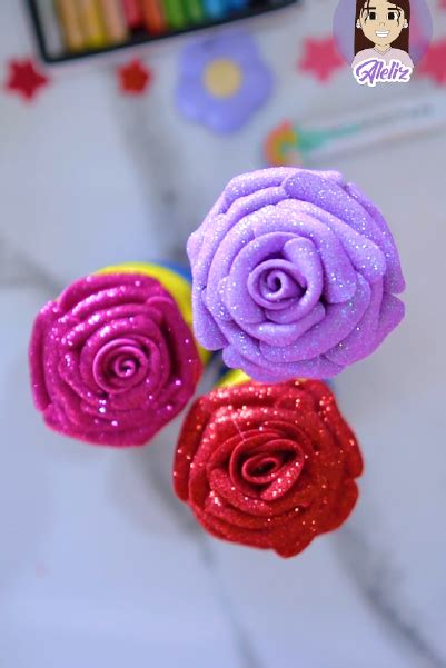 Rosas Con Foami O Goma Eva MOLDES GRATIS