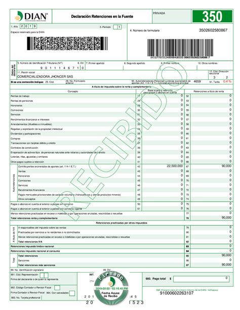 Declaraci N N Mero De Identificaci N Tributaria Nit