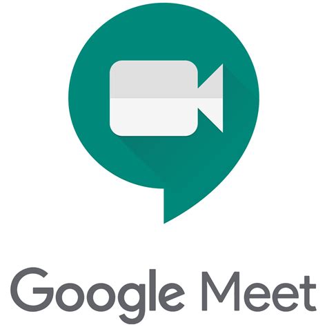 The Google Meet Logo With An Arrow Pointing To It