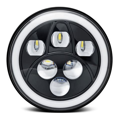 Lumen Round Black Sealed Beam Headlights