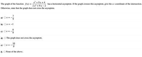 solved the graph of the function f x 2x2 9x−2x2 9x 4 has a
