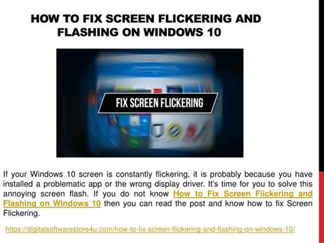 Ppt How To Fix Screen Flickering And Flashing On Windows