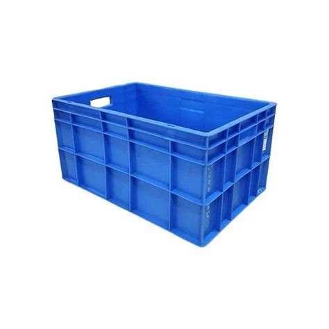 Blue Nilkamal HDPE Roto Molded Crates Outer Dimension LXWXH 600X